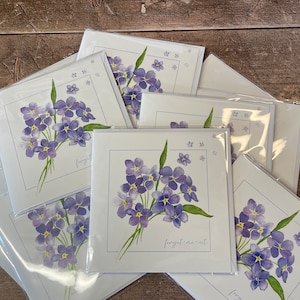 Forget Me Not Condolence Card | Sympathy Card | Any Occasion Card - Etsy