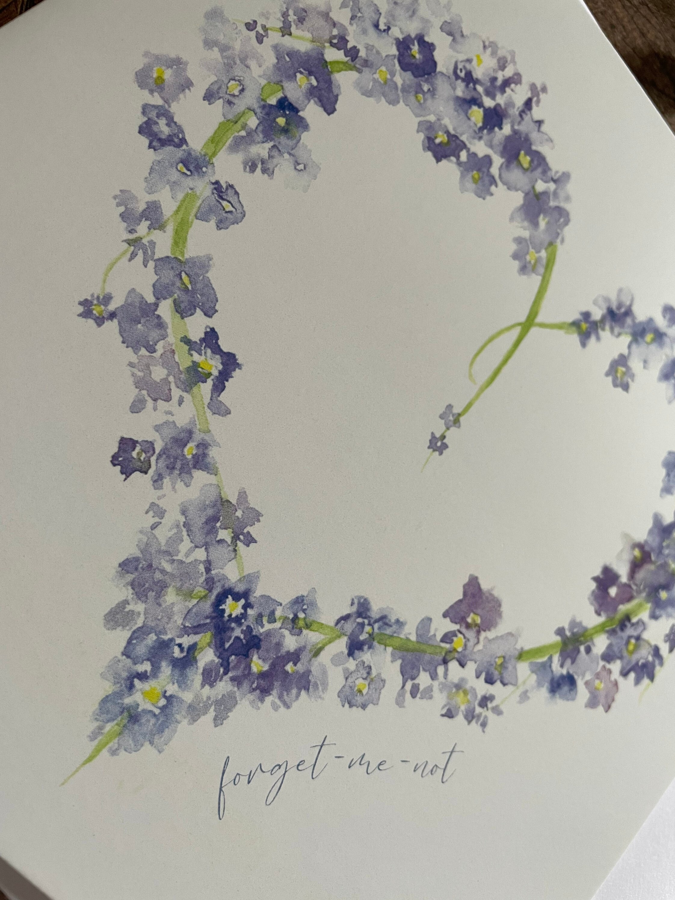 Forget Me Not Condolence Card Sympathy Card - Etsy