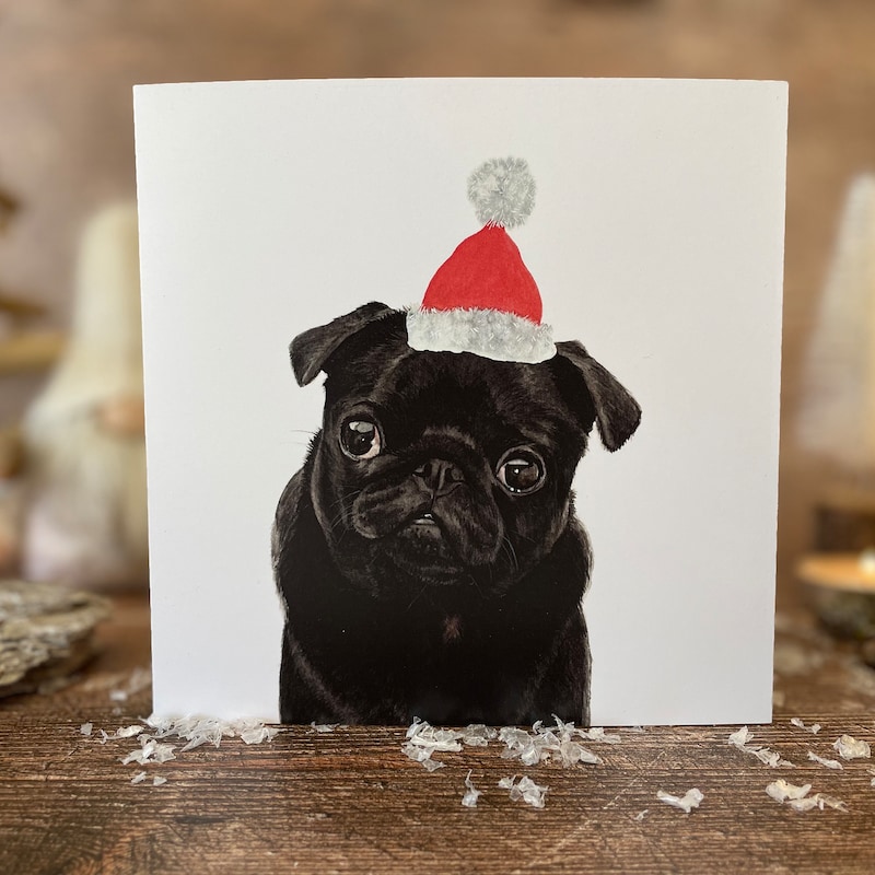 Pugs Christmas Cards - Etsy UK