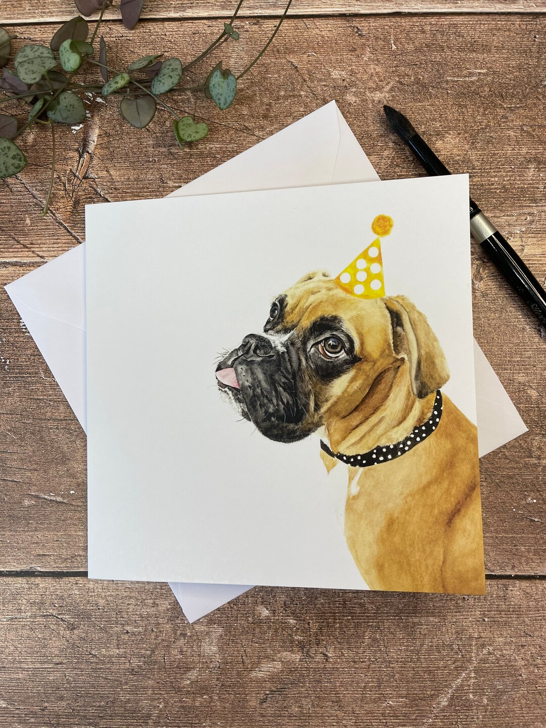 Boxer Birthday Card - Etsy