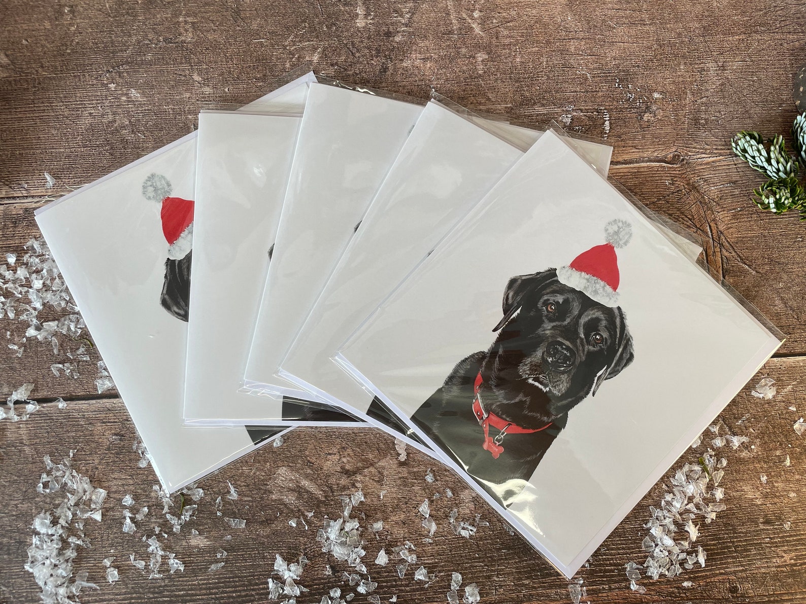 Labrador Christmas Card | Black Labrador Card - Etsy