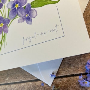 Forget Me Not Condolence Card | Sympathy Card | Any Occasion Card - Etsy
