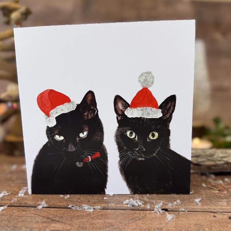To Cat Christmas Card - Etsy UK