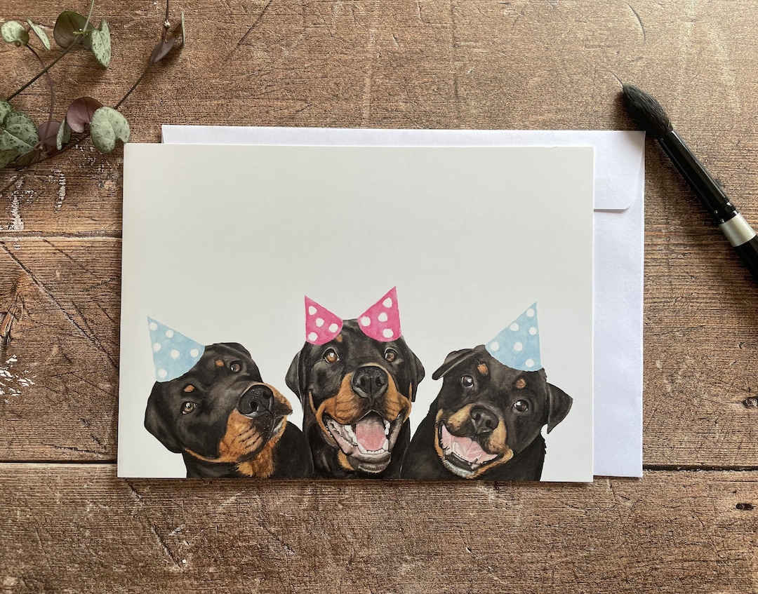Rottweiler Birthday Card - Etsy