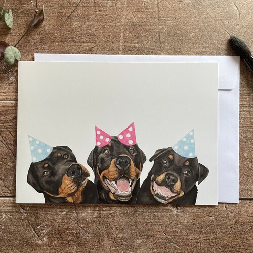 Rottweiler Happy Birthday Card - Etsy