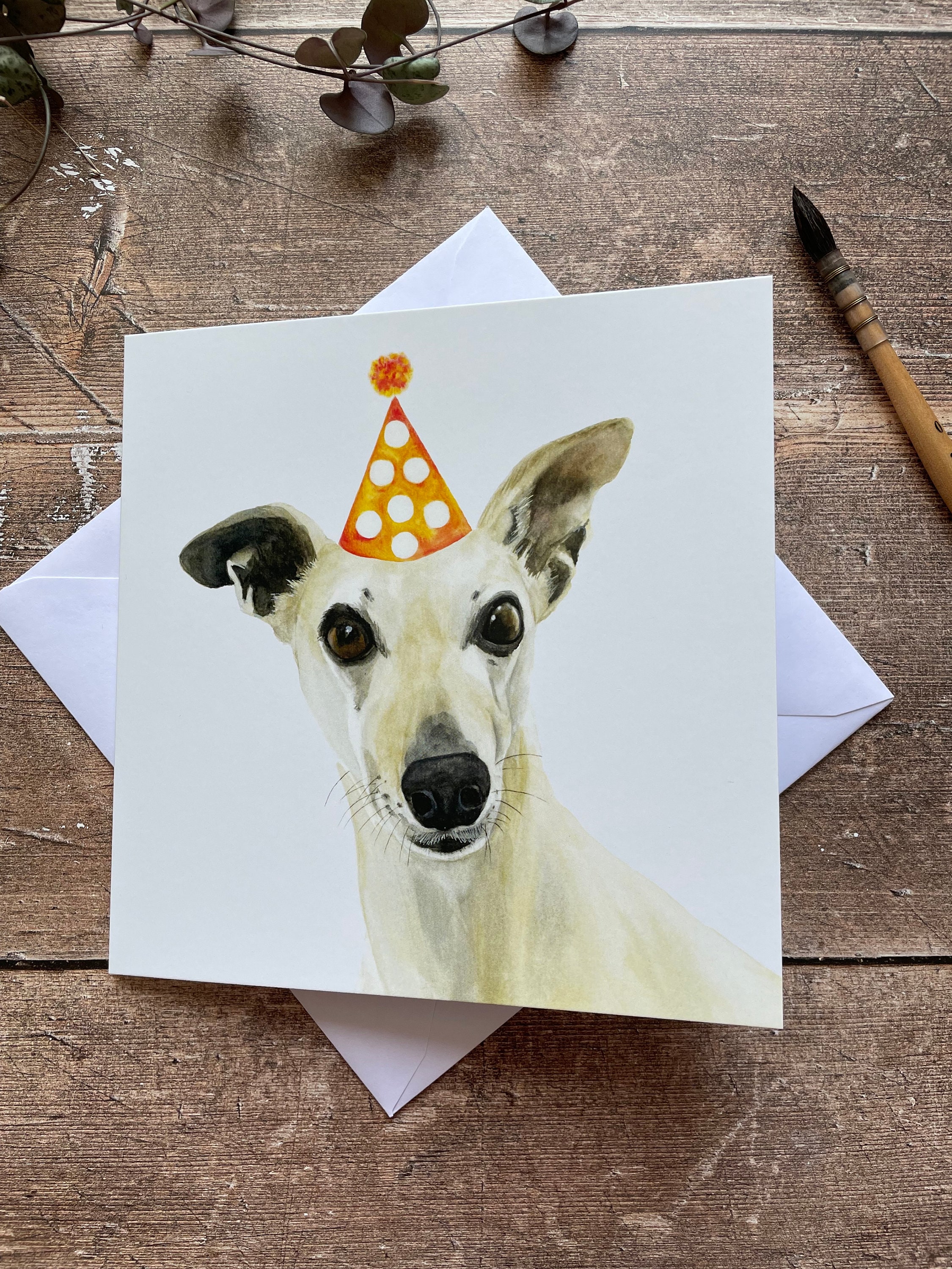 Whippet Birthday Card - Etsy