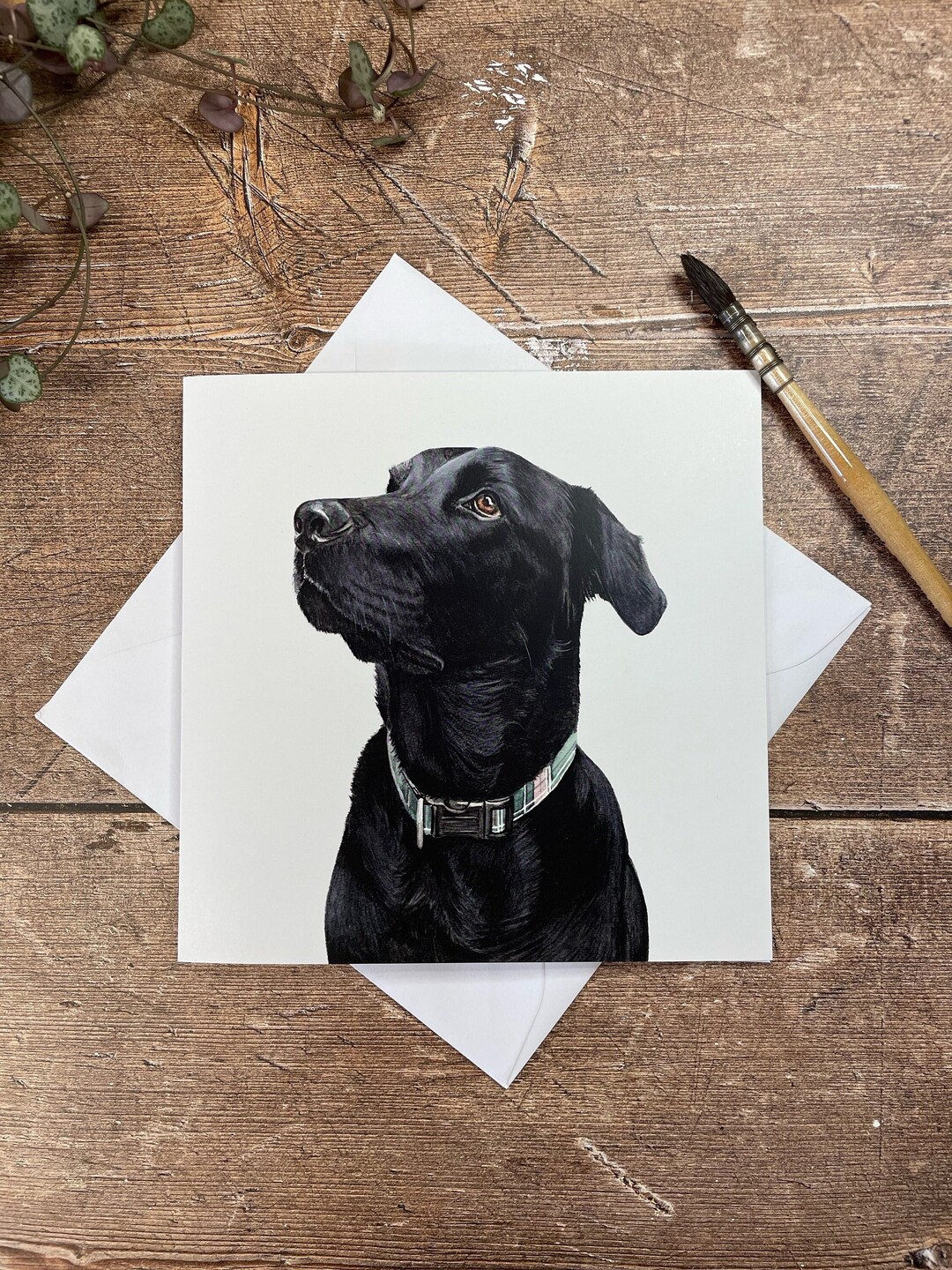 Black Labrador Card - Etsy