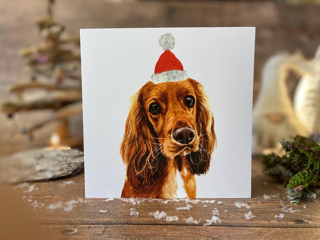 Cocker Spaniel Christmas Card - Etsy