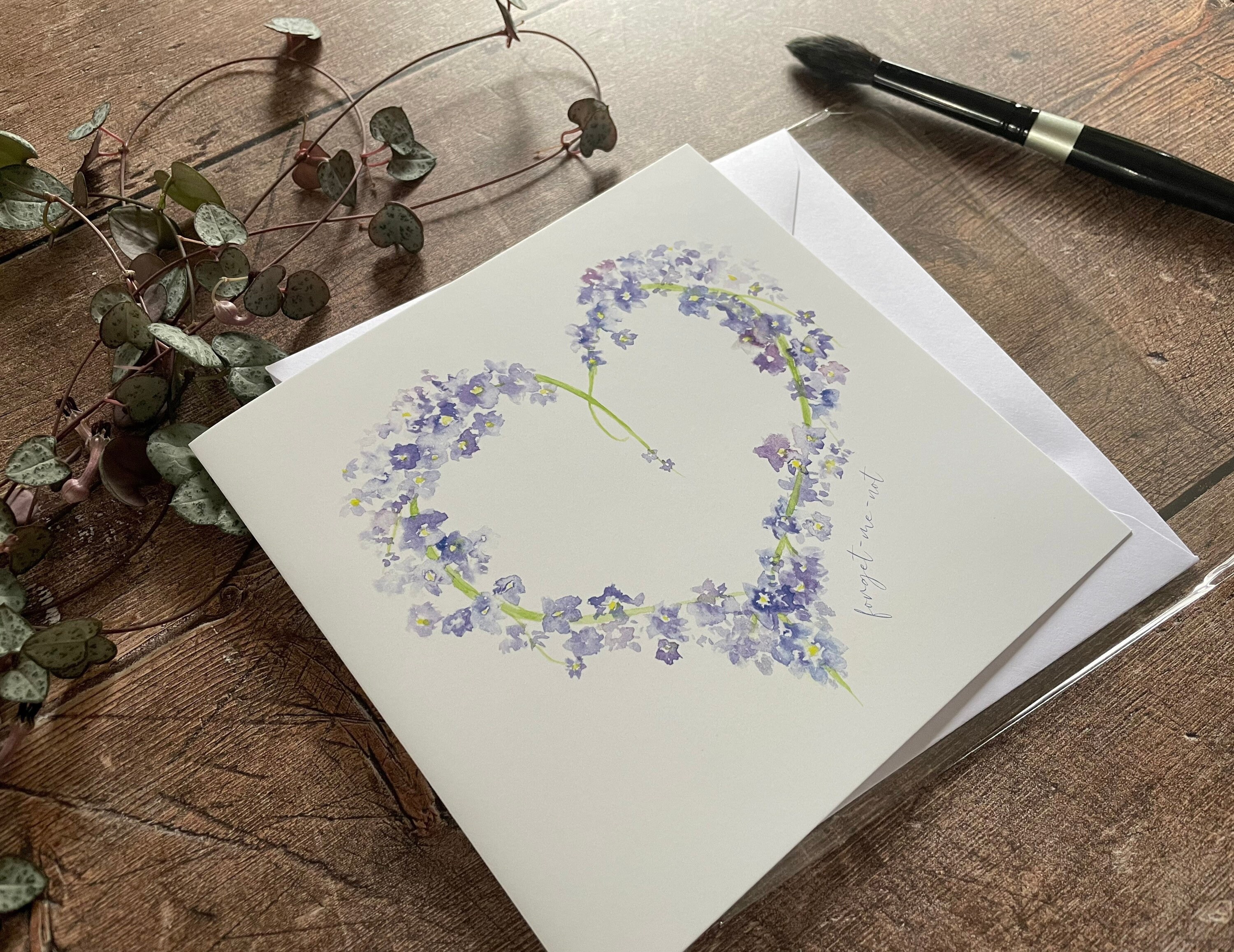 Forget Me Not Condolence Card Sympathy Card - Etsy