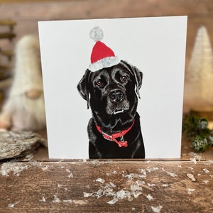 Labrador Christmas Card | Black Labrador Card - Etsy