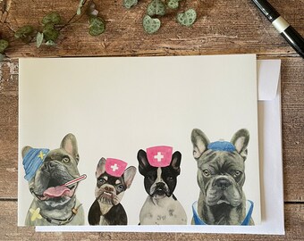 Social Distancing for the Best Frenchie Card Social Distancing Get Well ...