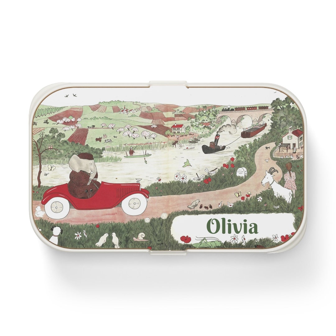Custom Babar Elephant Bento Box, Personalized Cute Vintage Retro ...