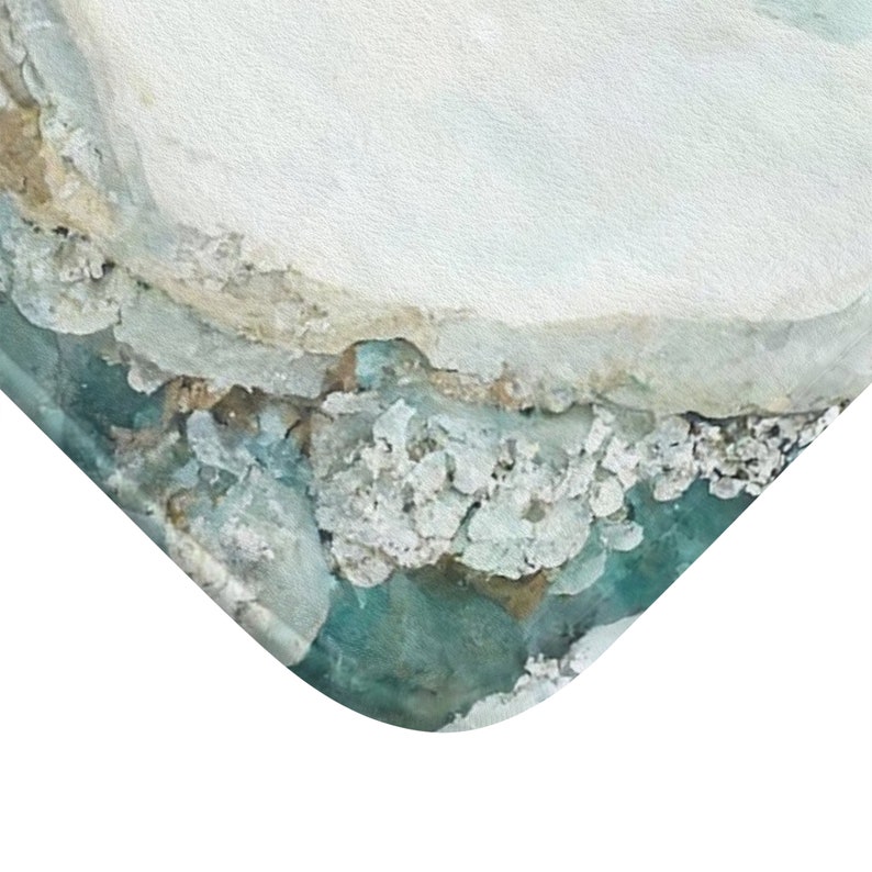Aquamarine Geode Bath Mat, Crystal Bathroom Mat, Unique Bathroom Decor ...