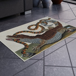 Alligator and Snake Door Mat, Cayman and Viper Welcome, Snake Indoor ...