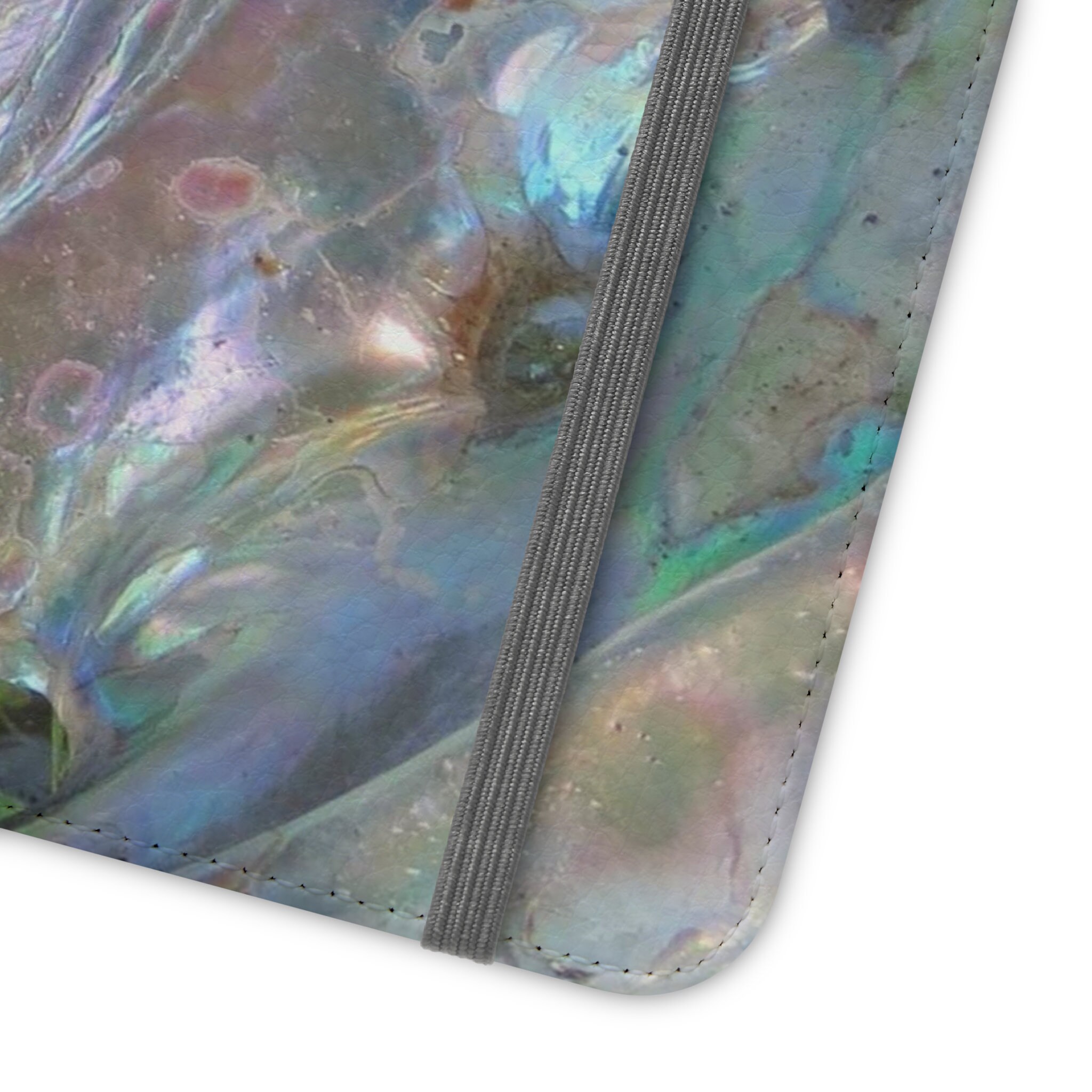 Abalone Flip Phone Case, Cell Wallet, Sea Shell Phone Case With Card ...