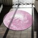 Pink Disco Ball Round Area Rug, Dance Party Large 60" Circle Accent ...