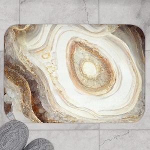 Geode Crystal Bath Mat, Quartz Crystal Bathroom Mat, Unique Artsy Boho ...