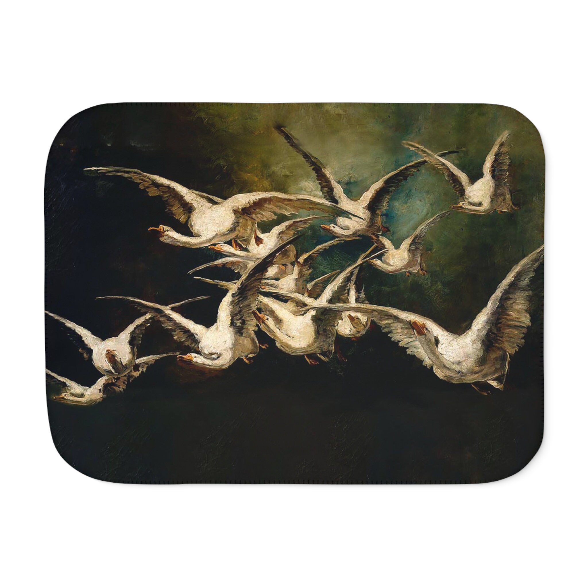 Flying Geese Blanket in 3 Sizes, Flock of Birds Goose Throw, Waterfowl ...