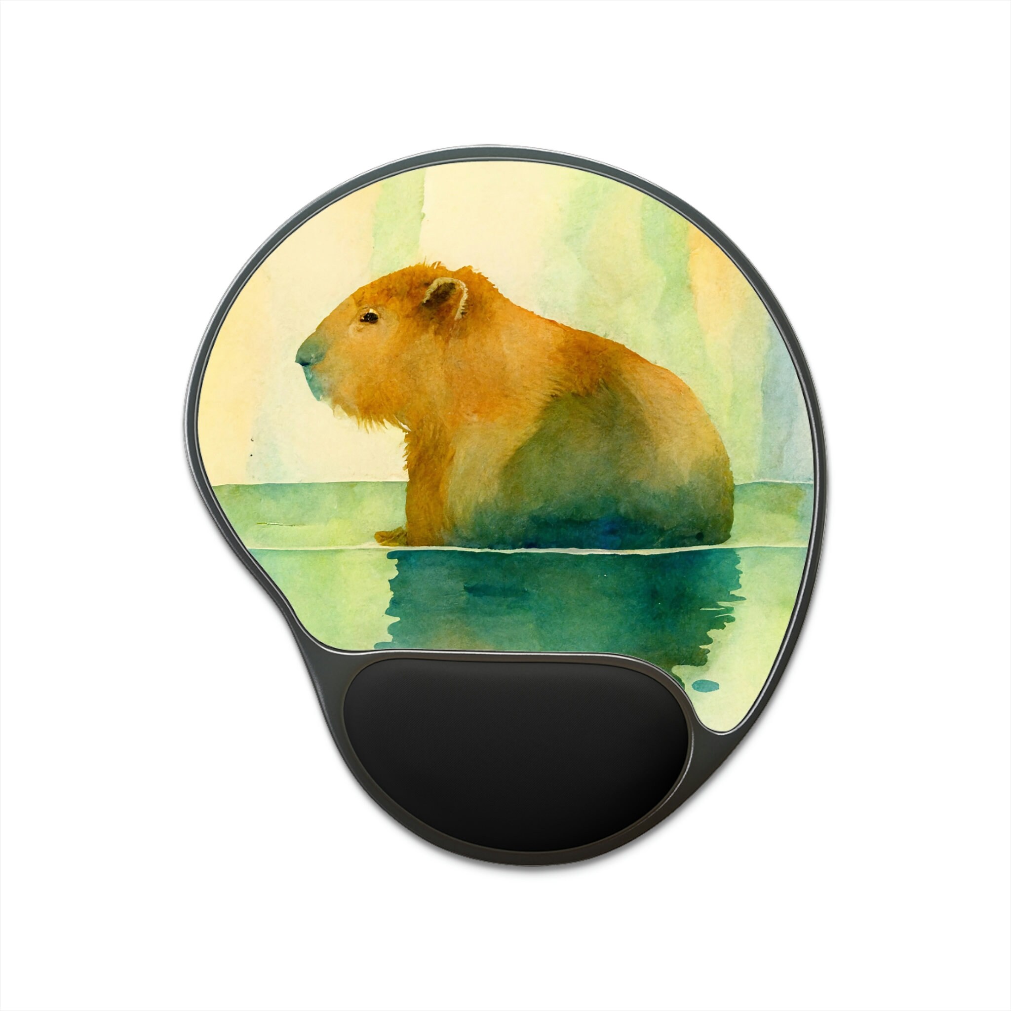 Capybara Mouse Pad With Wrist Rest Cute Animal Ergonomic - Etsy