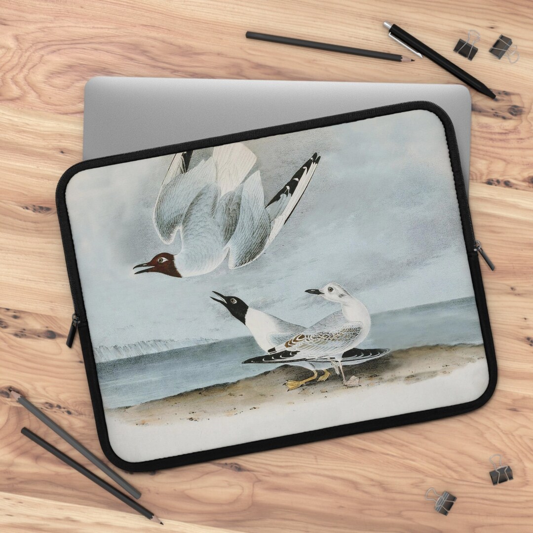 Sea Birds Laptop Sleeve, Audubon Seagulls Water Resistant Neoprene ...