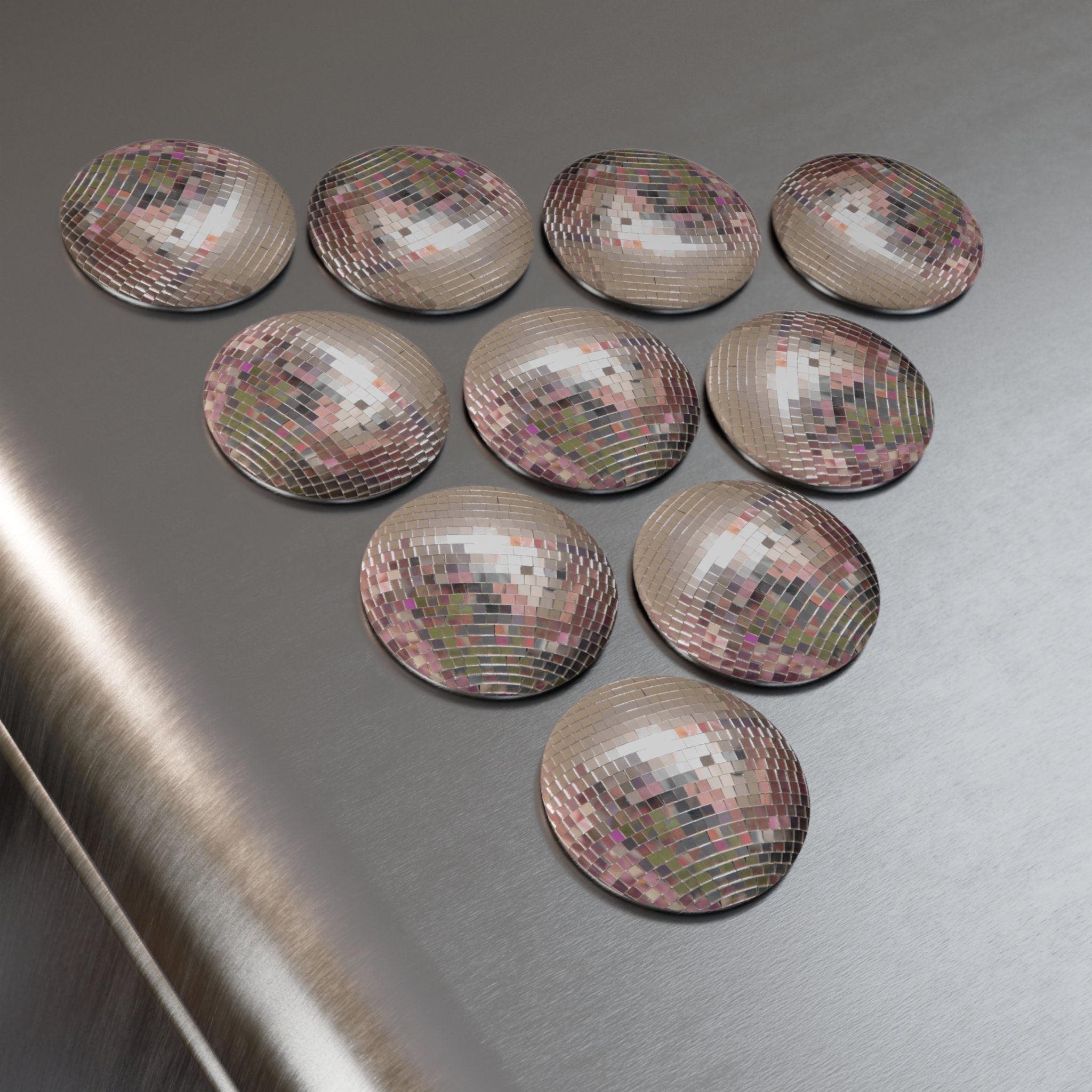 Gold Disco Ball Magnet, Funky Dance Fridge Magnet, Fun Refrigerator ...