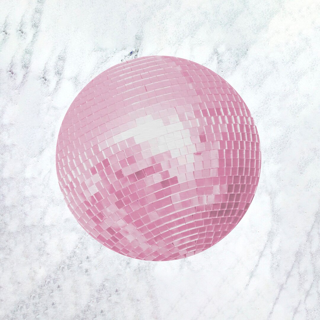 Pink Disco Ball Round Area Rug, Dance Party Large 60" Circle Accent ...
