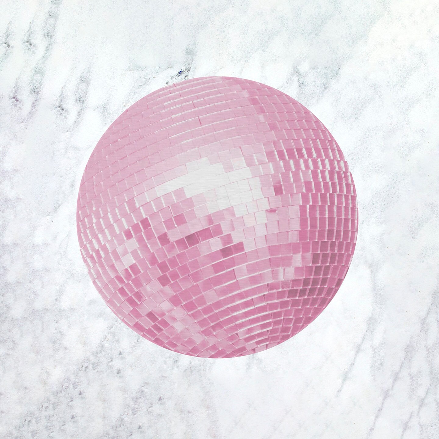 Pink Disco Ball Round Area Rug, Dance Party Large 60" Circle Accent ...