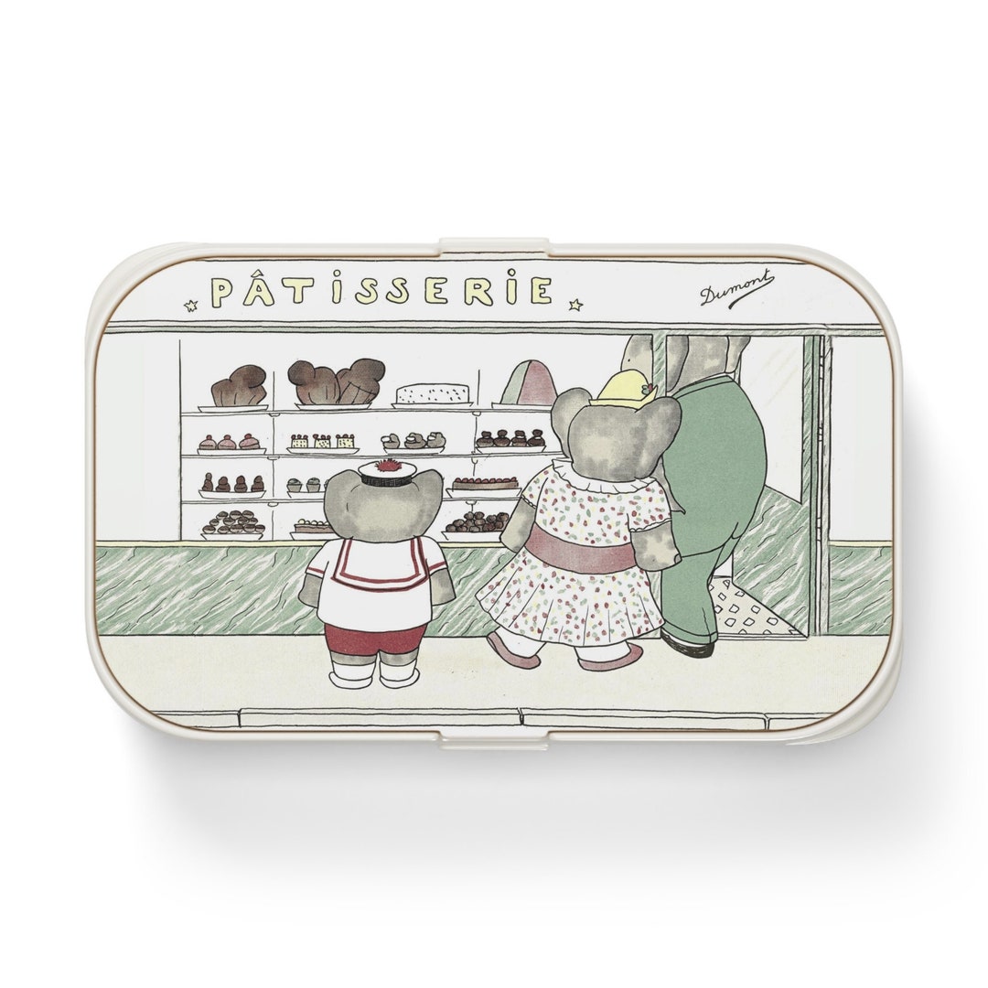 Babar Elephant Bento Box, Cute Vintage Retro Classic French Bakery ...