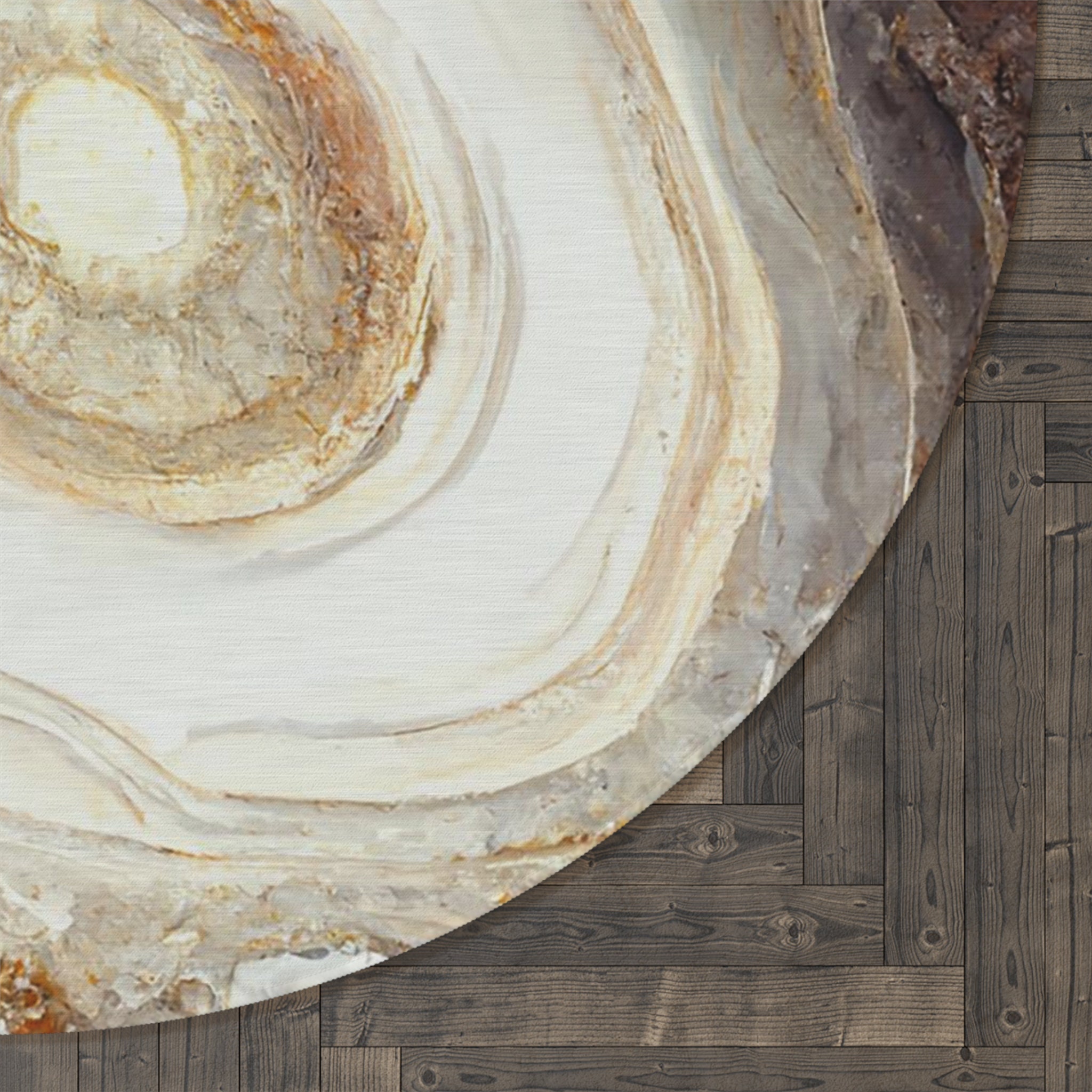 Geode Crystal Round Area Rug Gold Copper Quartz Large Accent - Etsy