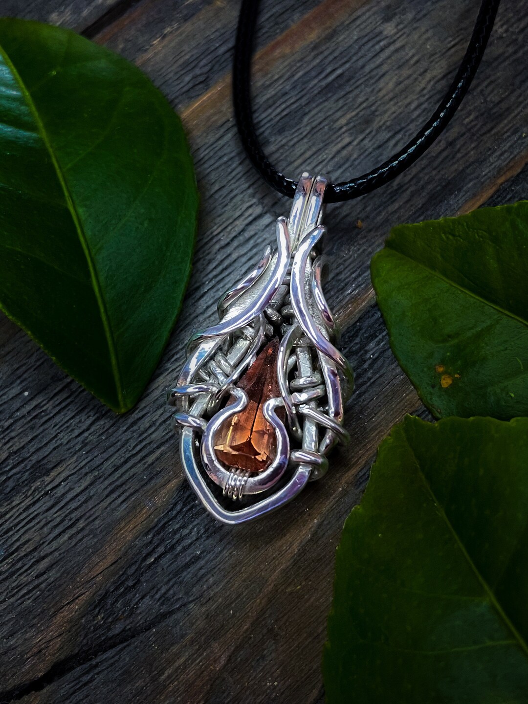 Oregon Sunstone 1.91ct .925 Sterling Silver Wire Wrapped Gemstone ...