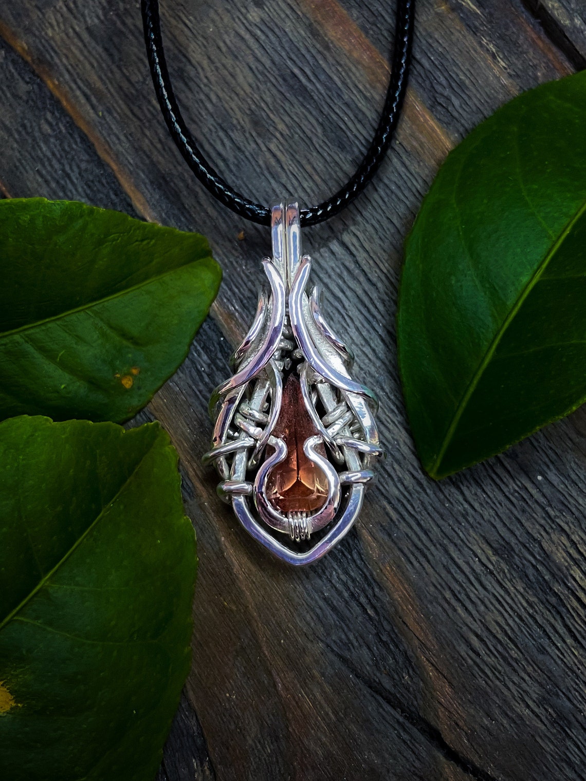 Oregon Sunstone 1.91ct .925 Sterling Silver Wire Wrapped Gemstone ...