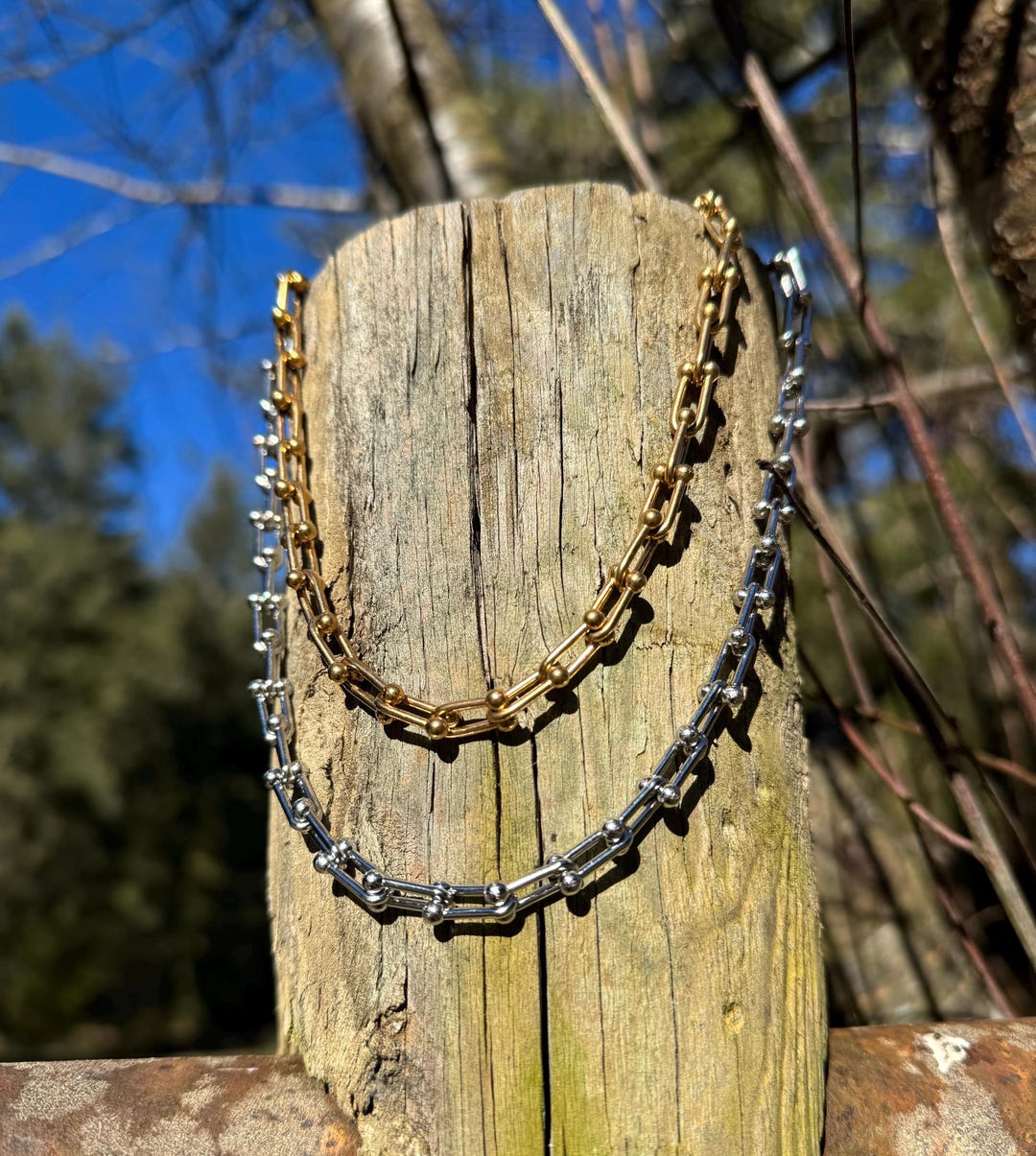 Horseshoe Chain Link Necklace | Western Jewelry | Layer Necklace ...
