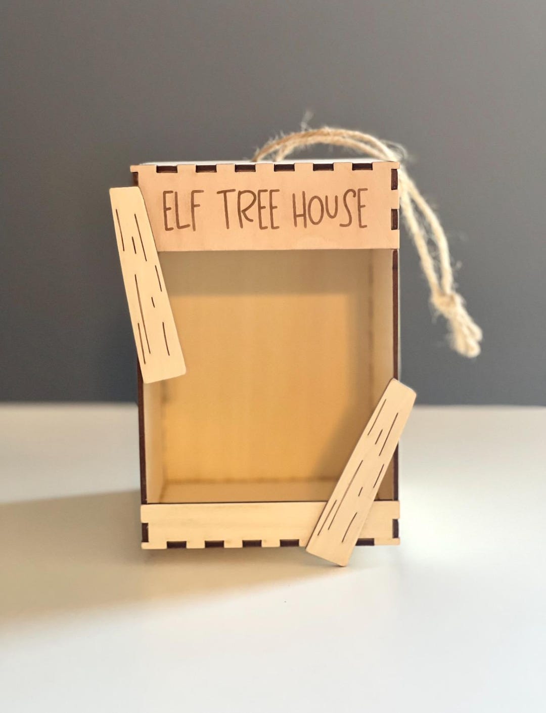 Elf Tree House Prop - Personalizable Fun Elf Arrival, Elf Ornament for ...