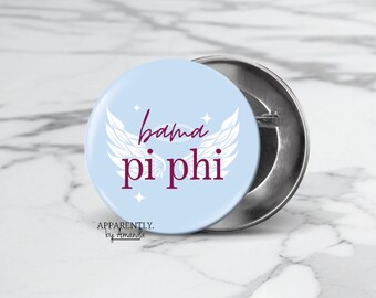 Coquette Pi Beta Phi Pin-back Button Game Day Pin Wine and Silver-blue ...