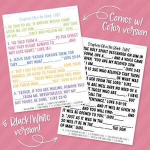 PRINTABLE Luke (A) Scripture Fill in the Blank, Scripture Memorization ...