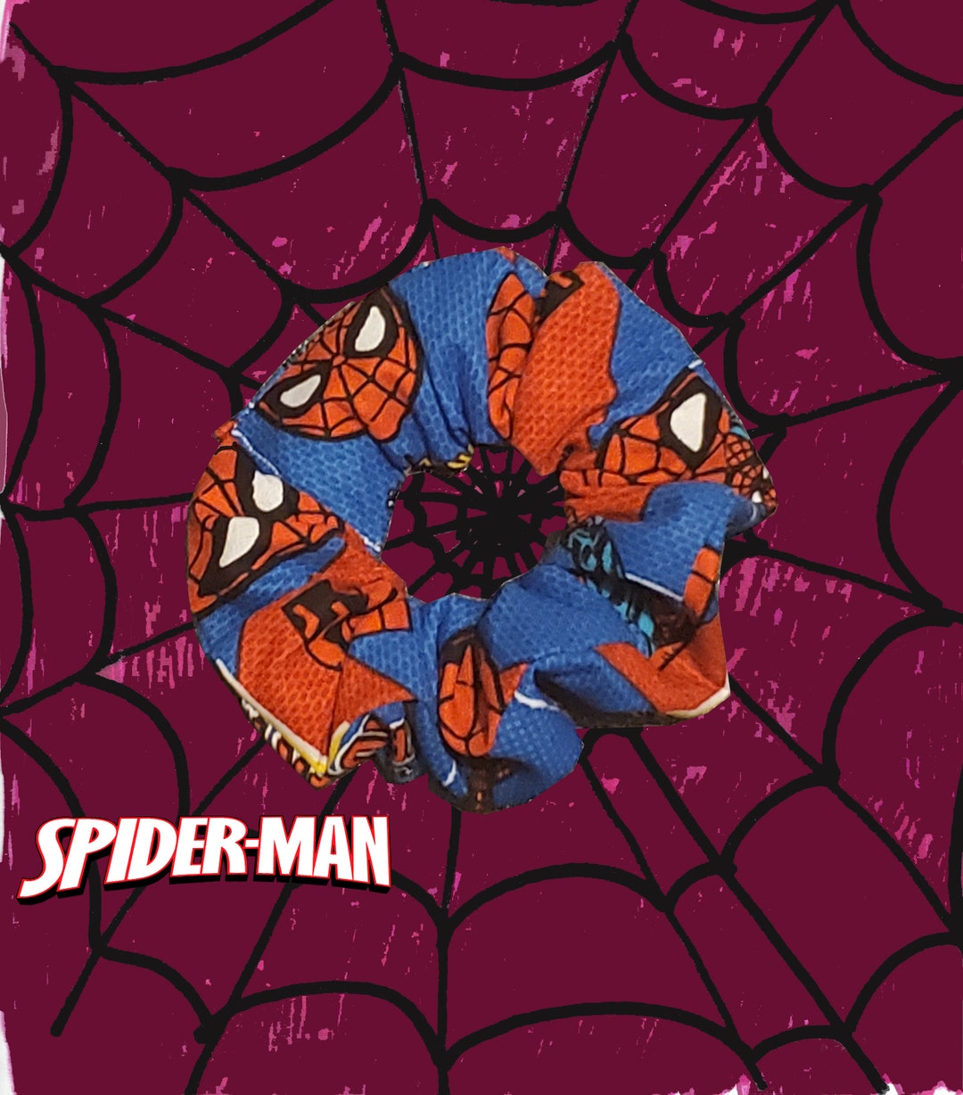 Spider-man Inspired Scrunchie - Etsy