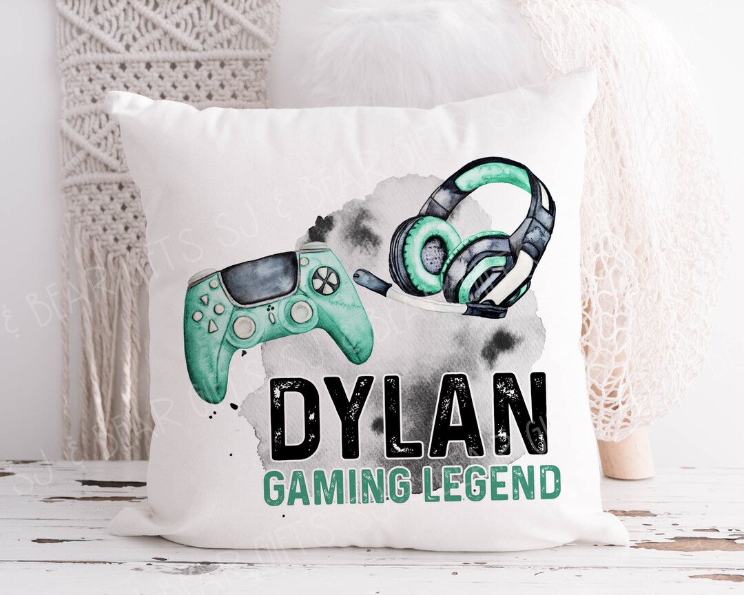Personalised Gaming Legend Playstation Cushion , Boy Girl Birthday Gift ...