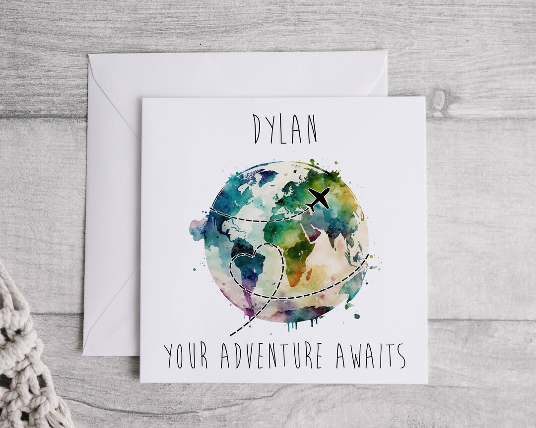 Personalised Emigrating Card, You're Moving, Good Luck, Gap Year Card ...