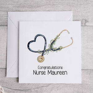 Congratulations Card for Nurse Personalised Nurse Card New - Etsy
