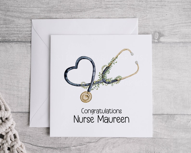Congratulations Card for Nurse Personalised Nurse Card New - Etsy