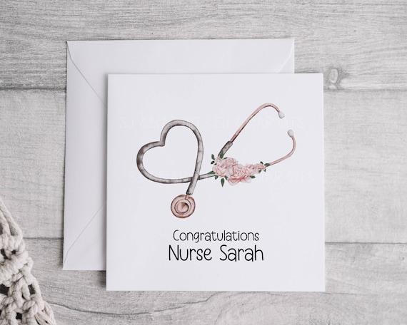 Congratulations Card for Nurse Personalised Nurse Card New - Etsy