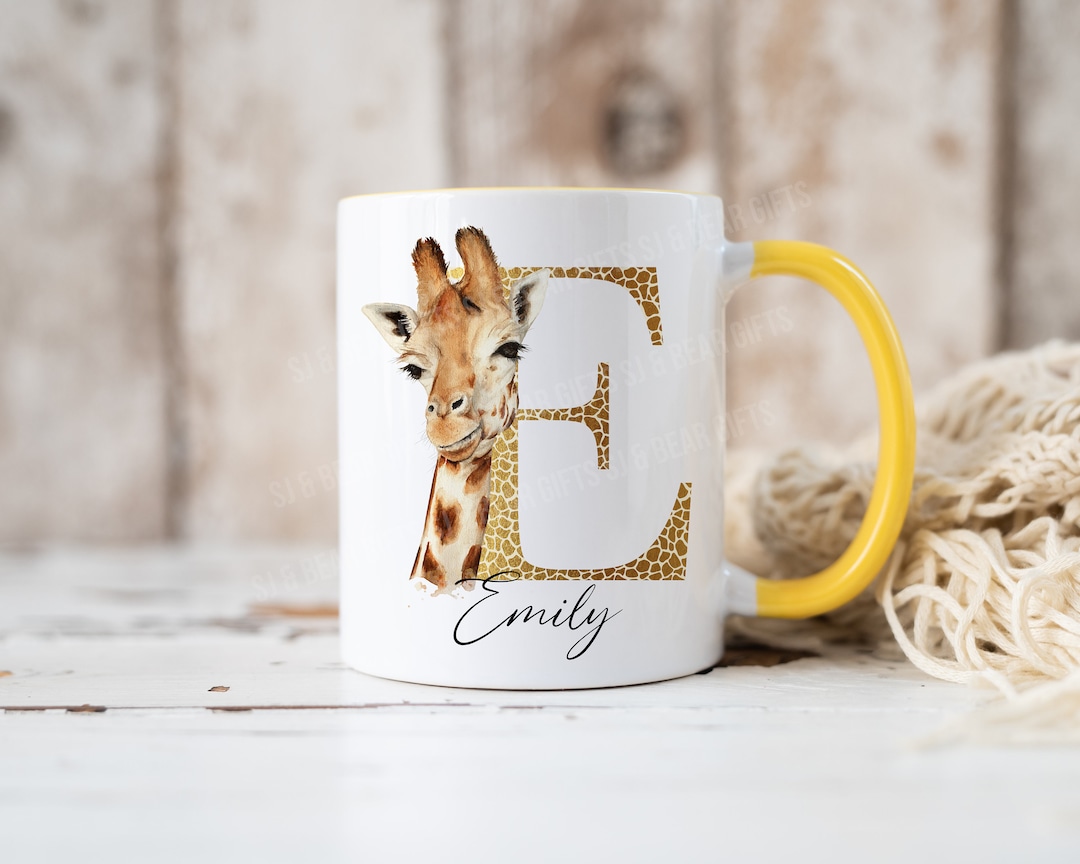 Giraffe Mug, Personalised Giraffe Mug, Giraffe Gift, Giraffe Coffee Mug ...