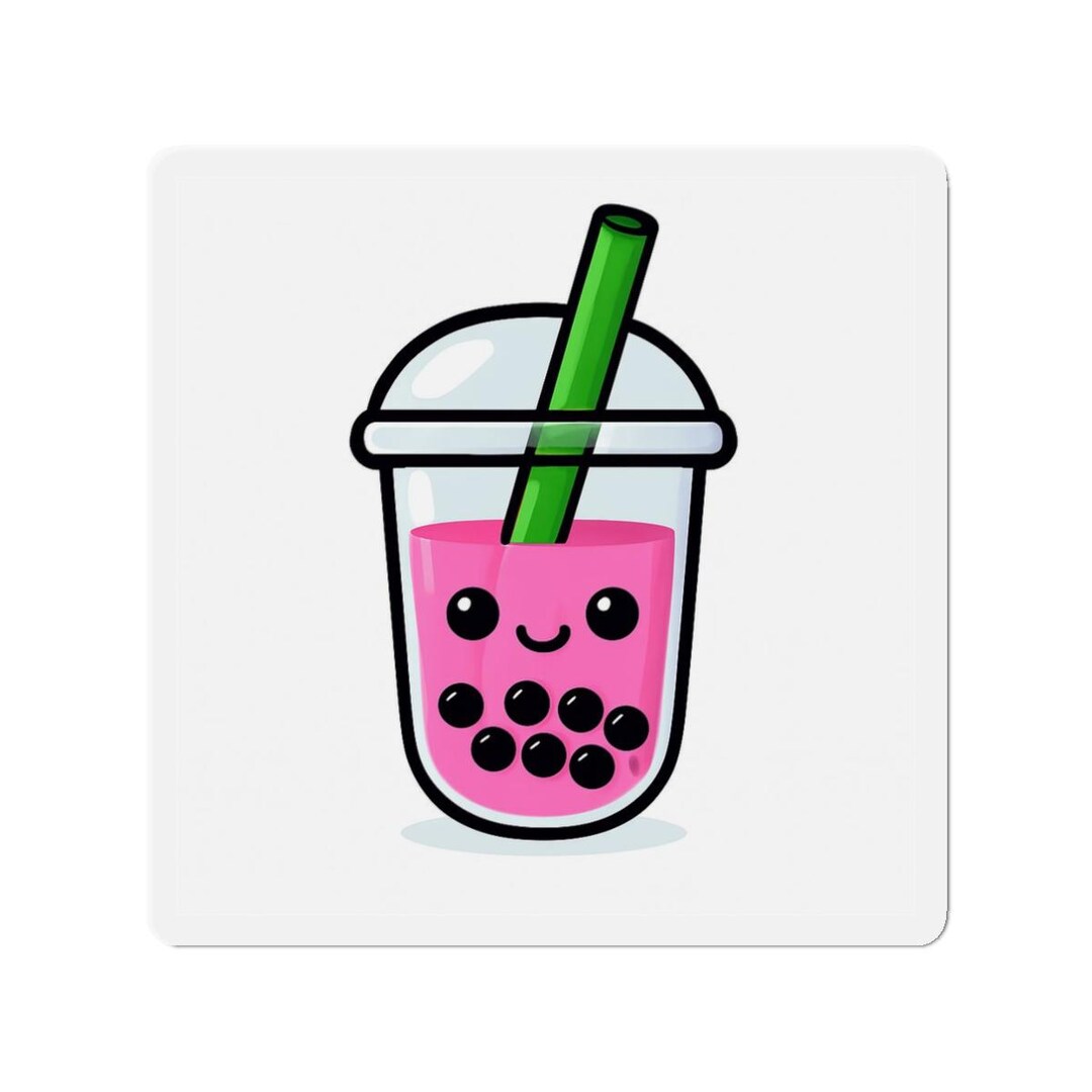 Cute Bubble Tea Die-cut Magnets | Kawaii Home Decor, Fun Fridge Magnet ...