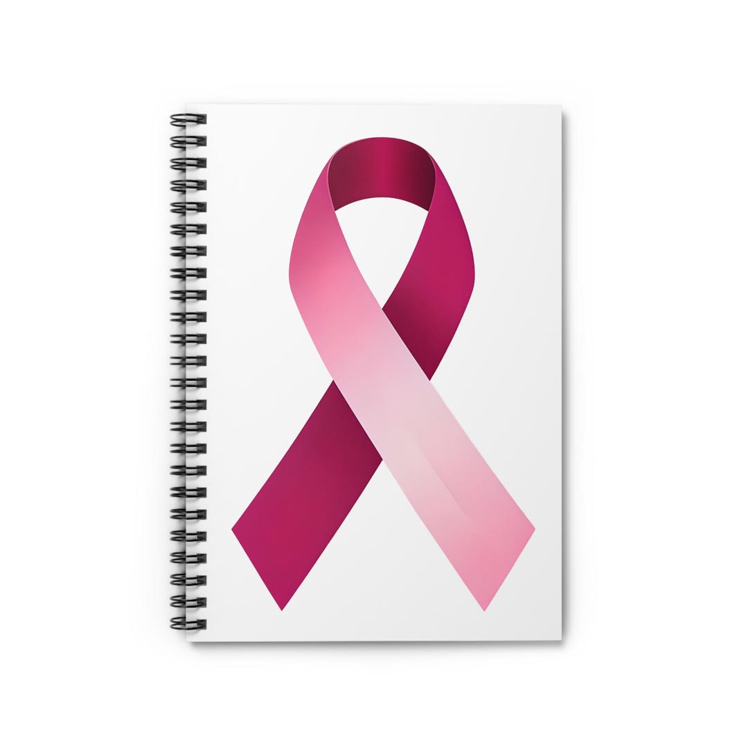 Breast Cancer Awareness Ribbon Spiral Notebook: Ruled Line Journal, - Etsy