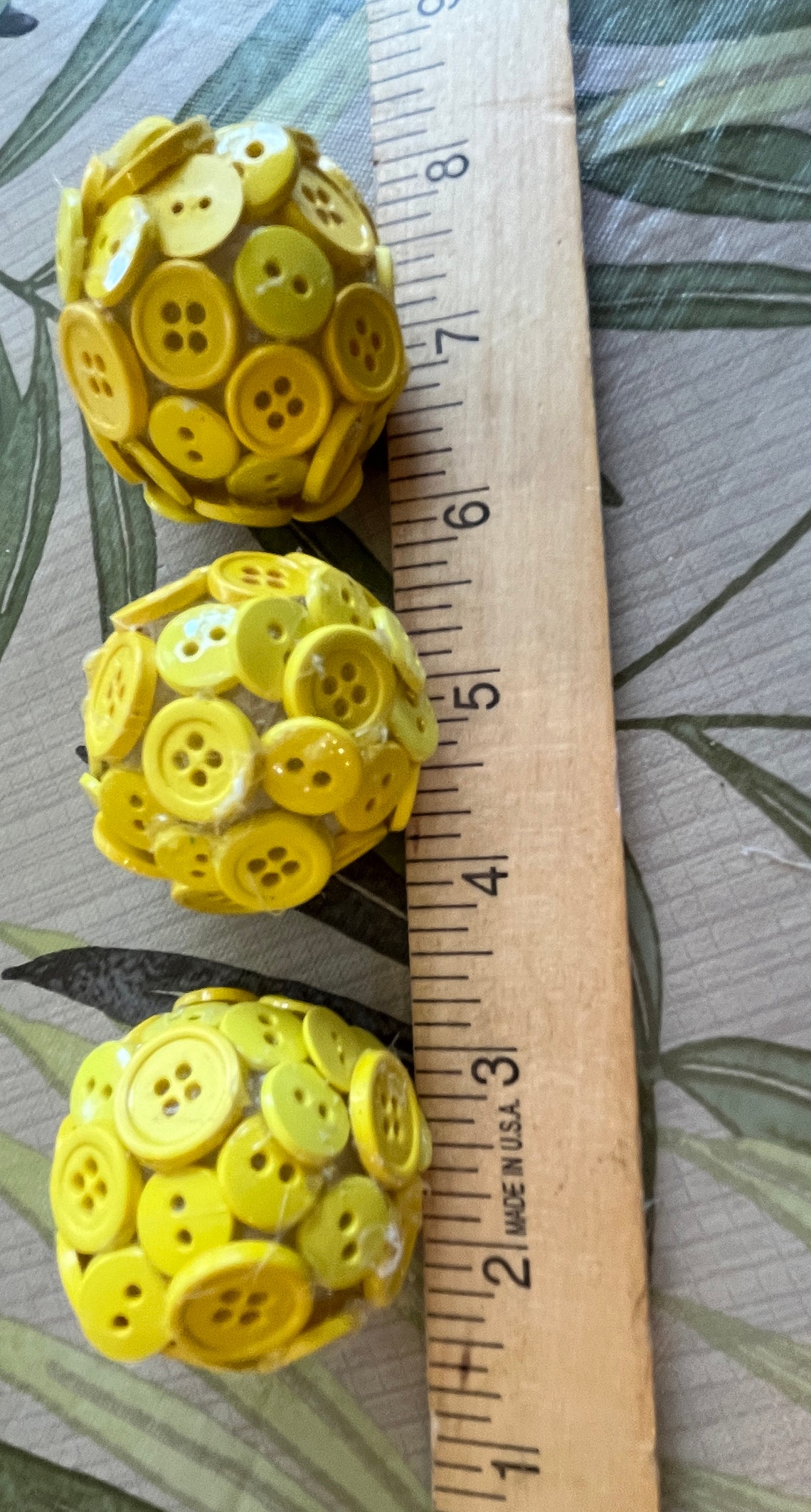 YELLOW BABY BUTTON Ball Set Decorative Bowl Filler Balls Set of 3. - Etsy