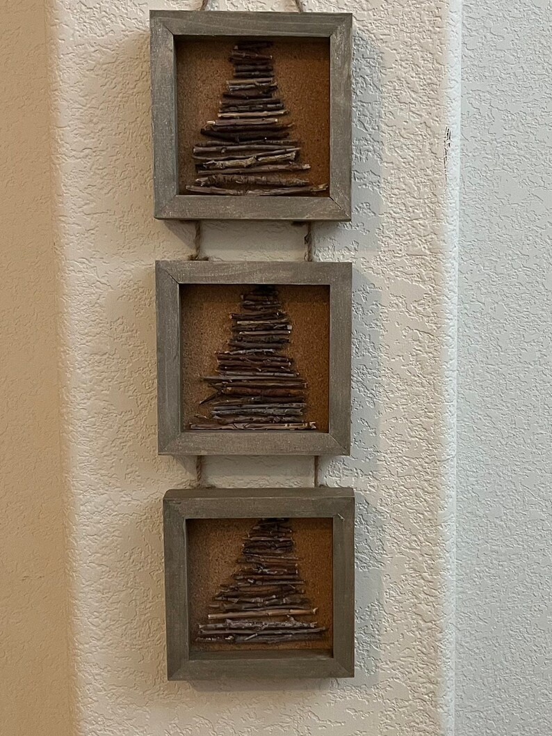 NATURAL STICK TREE Art Three Tree Assortment - Etsy