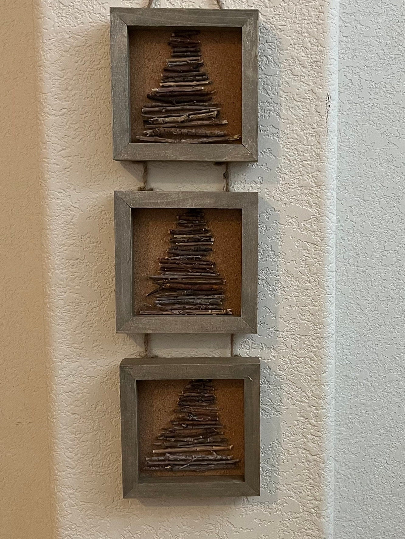 NATURAL STICK TREE Art Three Tree Assortment - Etsy