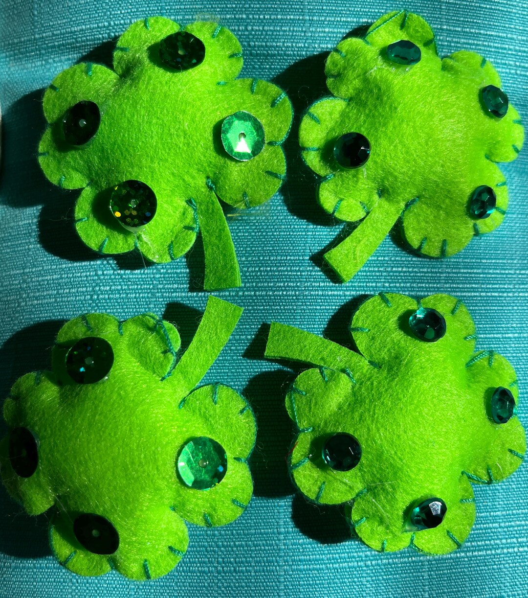 GREEN SHAMROCK MAGNETS Set of 4 - Etsy