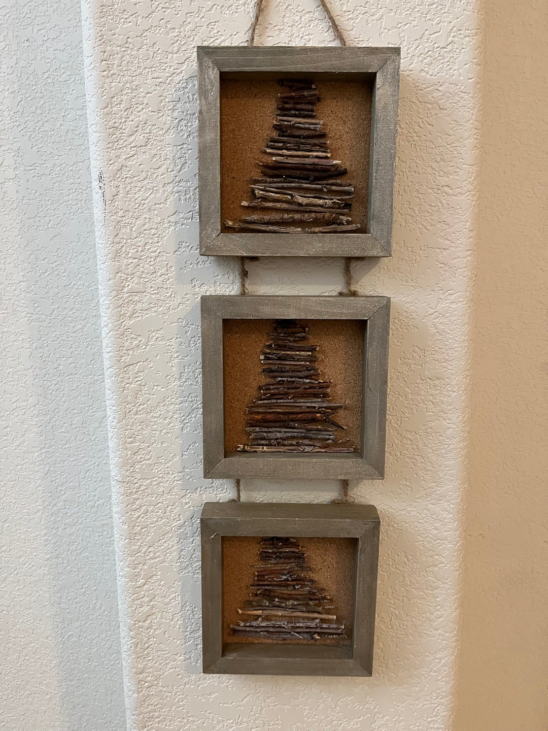 NATURAL STICK TREE Art Three Tree Assortment - Etsy