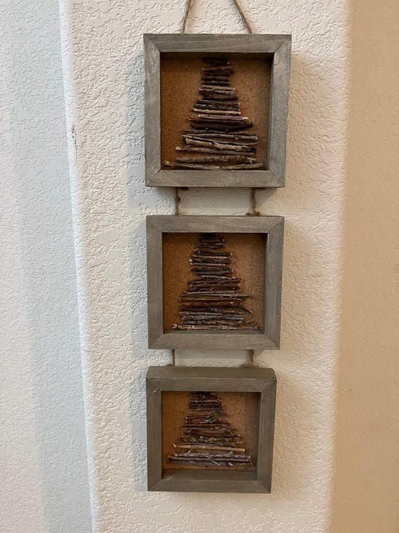 NATURAL STICK TREE Art Three Tree Assortment - Etsy